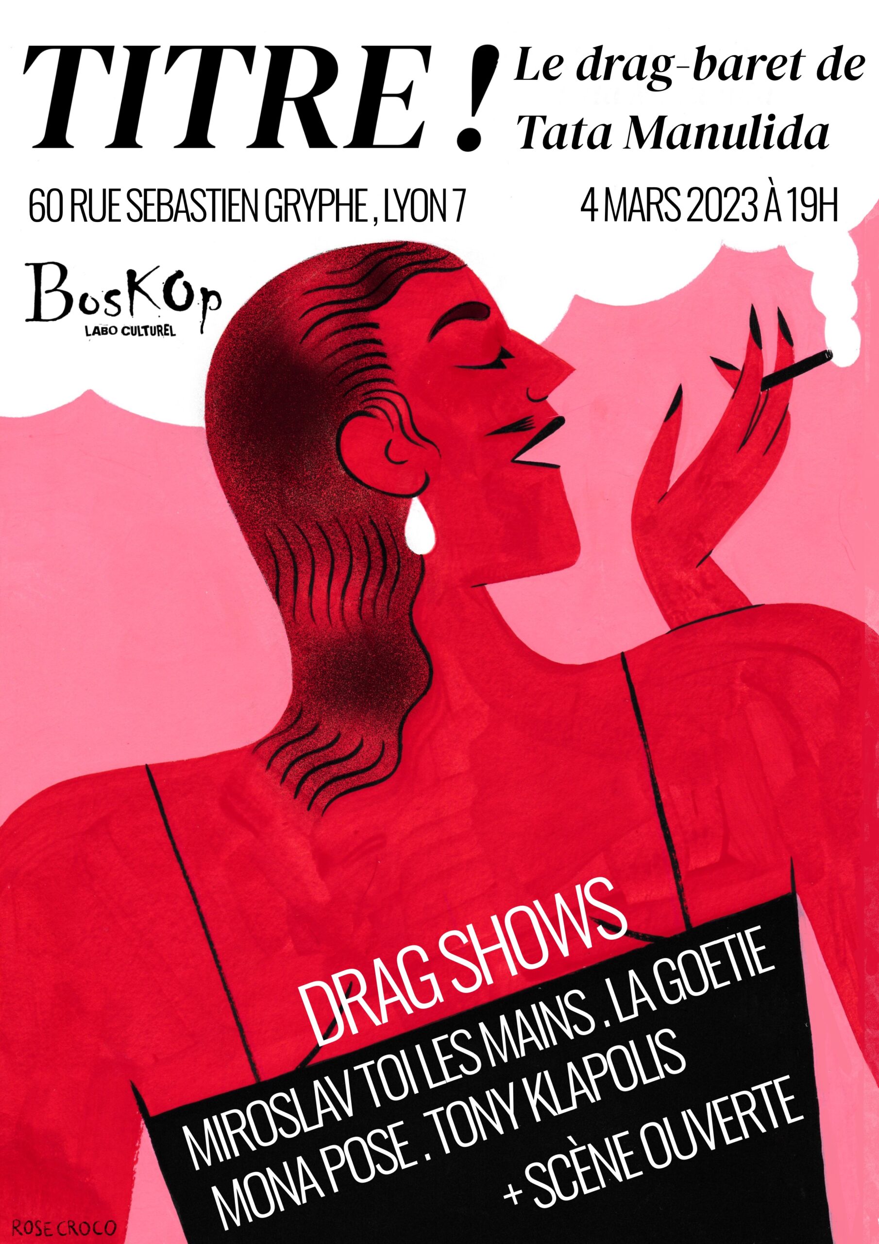 Soirée Drag-baret TITRE ! PAR TATA MANULIDA – La Galerie de BosKop ...